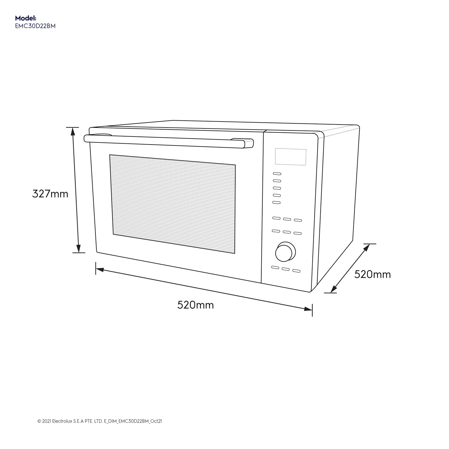 30L UltimateTaste 700 freestanding combination microwave oven - EMC30D22BM