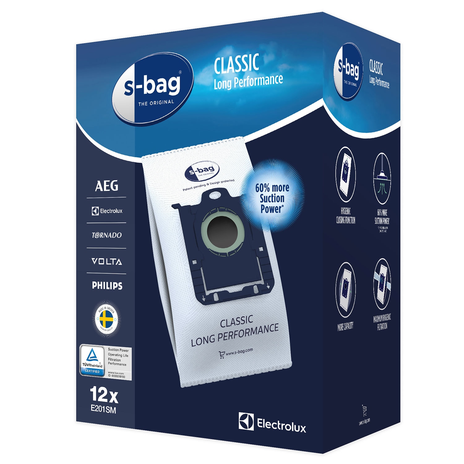 S-bag Classic LP X12 for Vacuum Cleaner - E201SM | Electrolux Malaysia