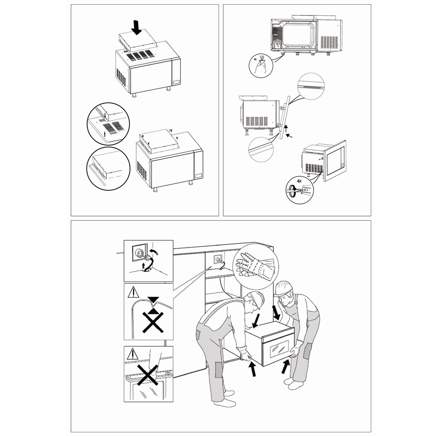 60cm UltimateTaste 900 built-in combination microwave oven with 30L ...